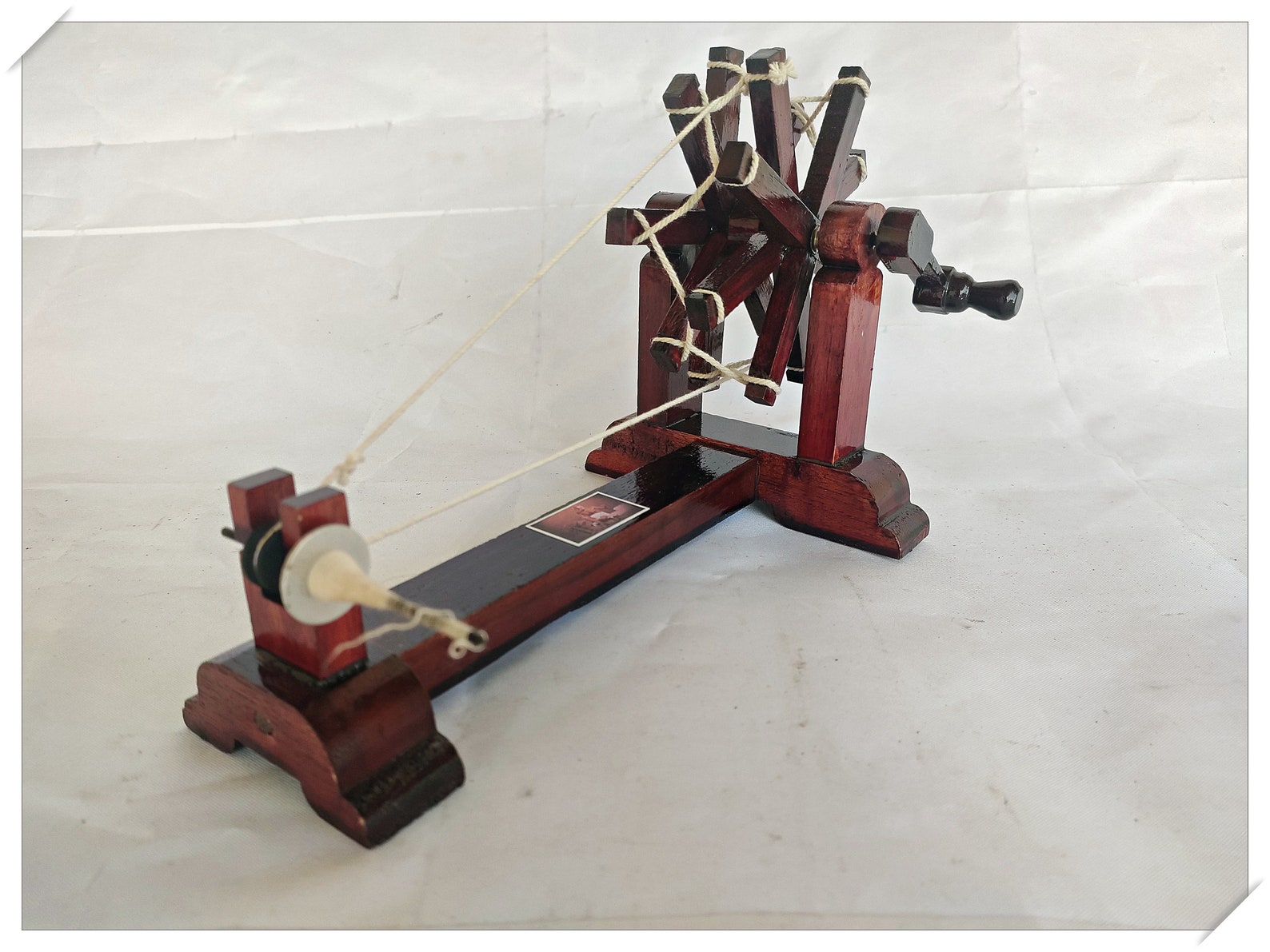 Buy Wooden Spinning Wheel Small Medium Size Gandhi Charkha Online in ...