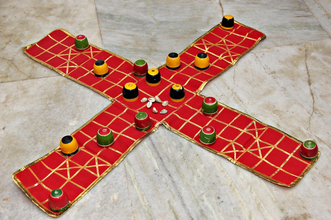 Traditional Ancient Indian Chess Game Chaupar /pachisi Set/ Indian Ludo ...