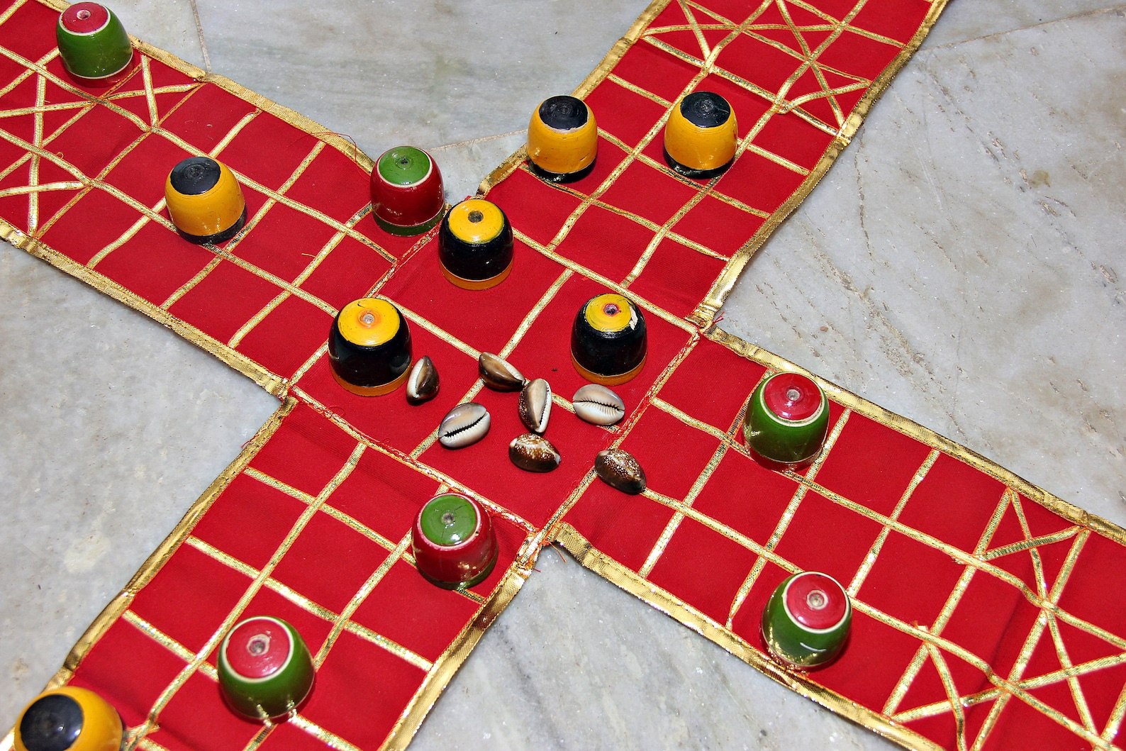 Traditional Indian Chess Game Chaupar Pachisi, Indian Ludo Game With ...
