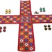 Traditional Indian Pachisi Game Cloth Board, Ludo Chopat Family ...