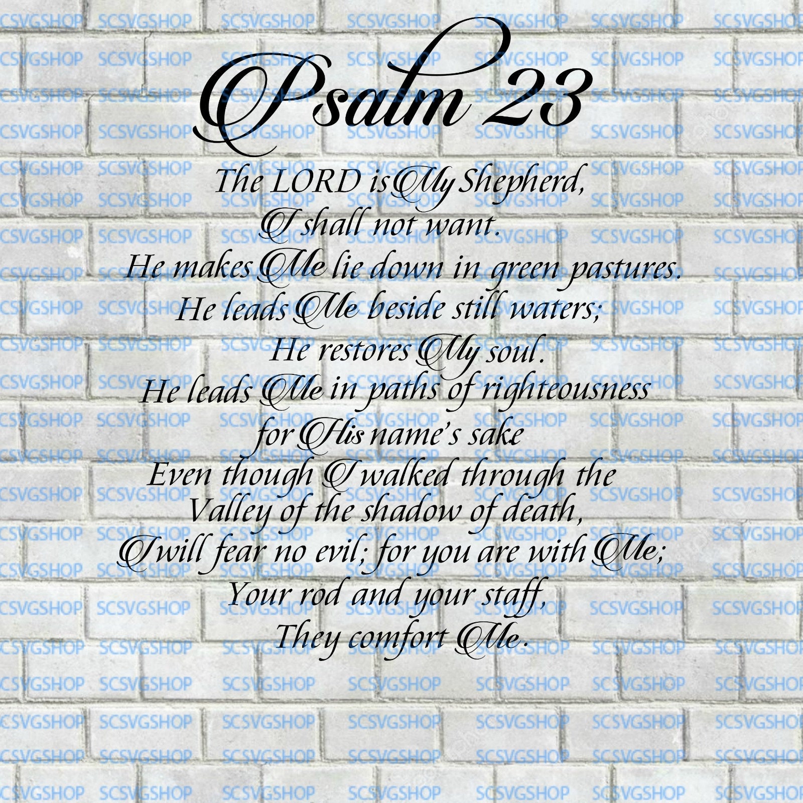 Instant Download Psalm 23 The 23rd Psalm The Lord Is My