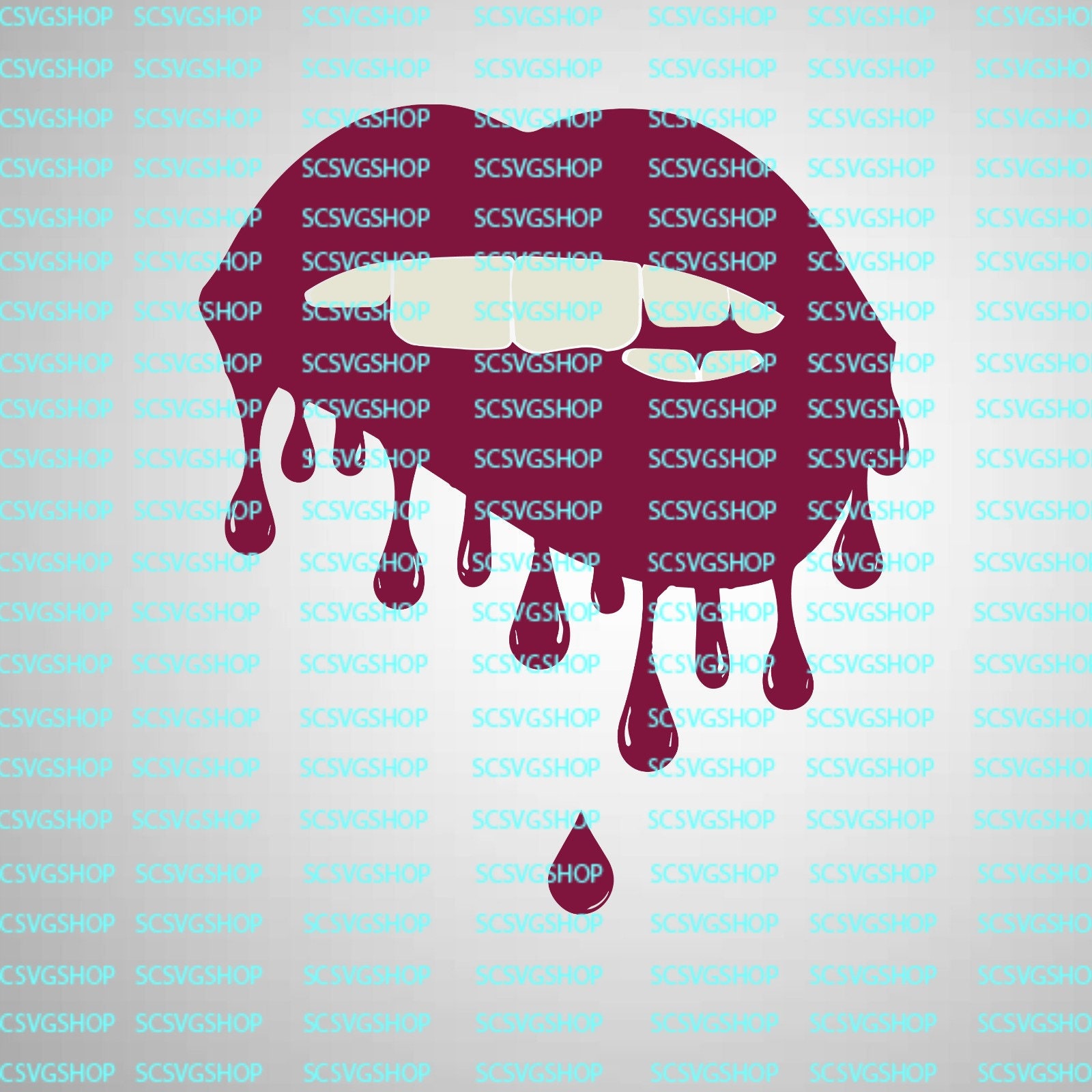 Labios sangrantes SVG Labio completo SVG Dientes Silueta | Etsy México