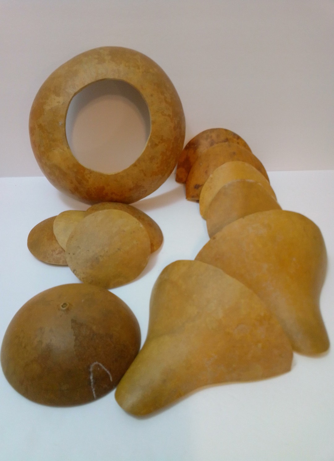 Gourds,12 Gourd Pieces,roundish Gourd Pieces,dried Gourds,gourds for ...