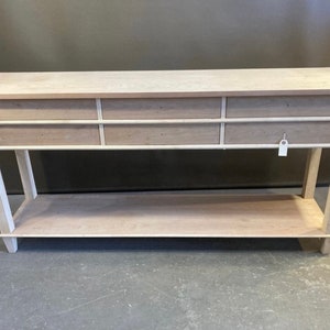 Console Solid Wood Console Table Unfinished 6 Drawer - Customizable - Etsy