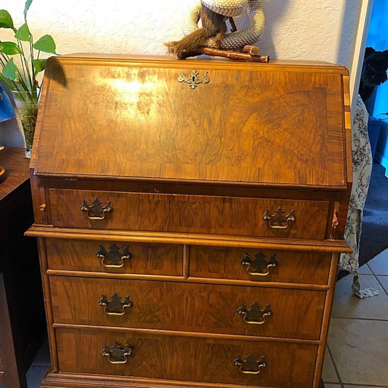 Antique Drop Front Secretary Desk - Etsy
