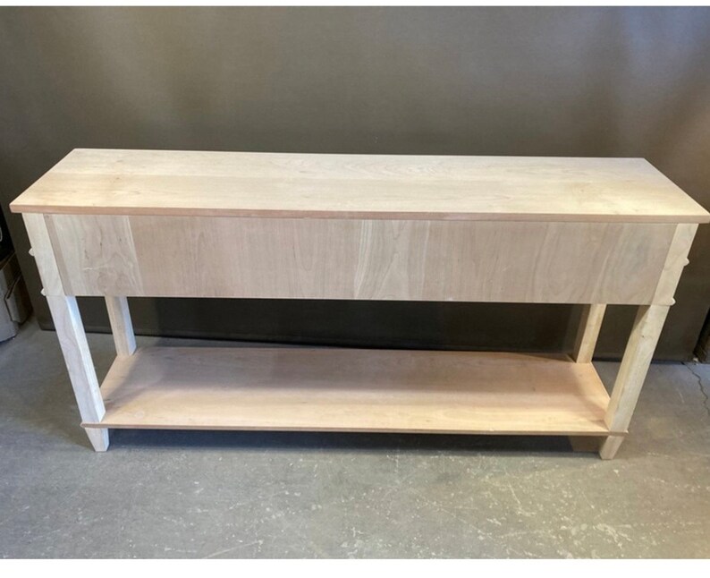 Console Solid Wood Console Table Unfinished 6 Drawer - Customizable - Etsy