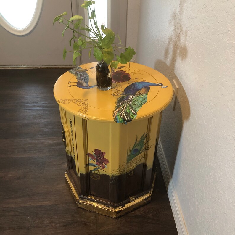 Bohemian Vintage Storage Side Table - Etsy