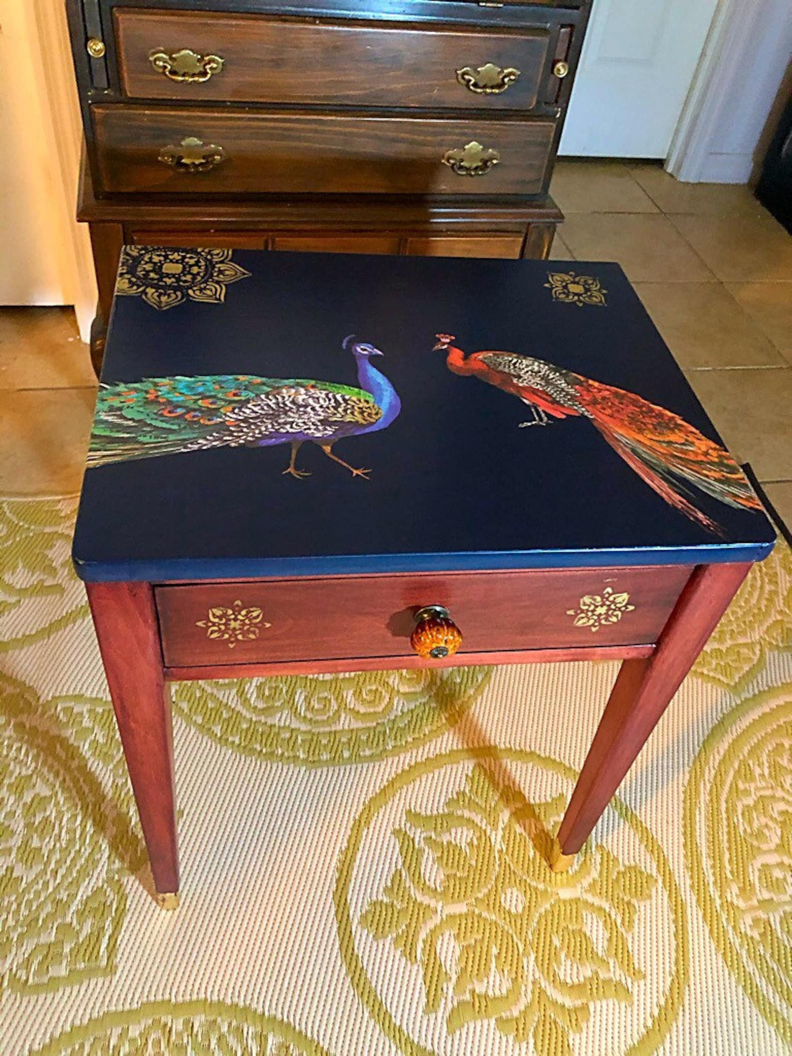 Sold Sold Sample Custom Renewed Bohemian Vibe Table - Etsy
