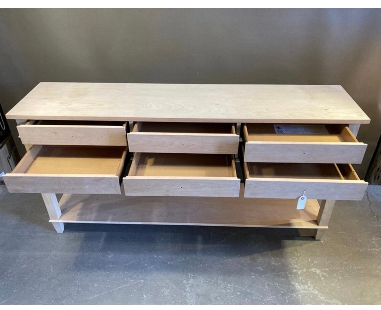 Console Solid Wood Console Table Unfinished 6 Drawer - Customizable - Etsy