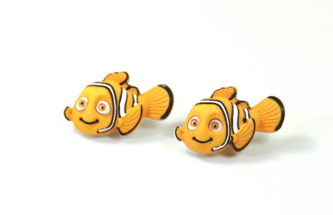 Nemo Earrings, Nemo Studs, Disney Theme Earrings, Vacation Earrings ...
