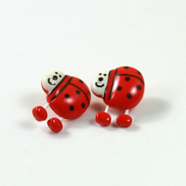 Ladybug Earrings - Etsy