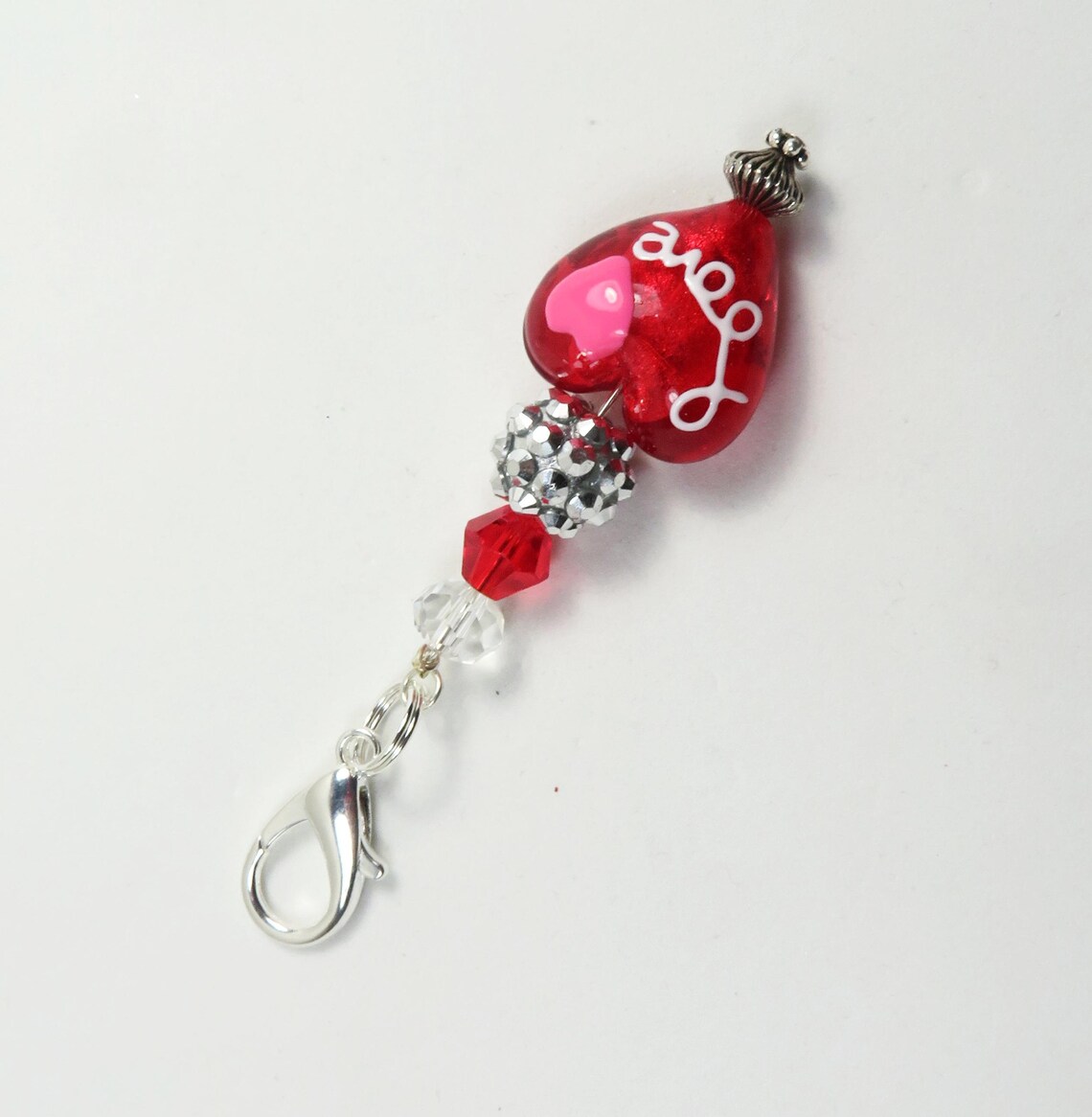 Heart Keychain, Valentine Keychains, Zipper Pull, Zip Keychain, Car ...