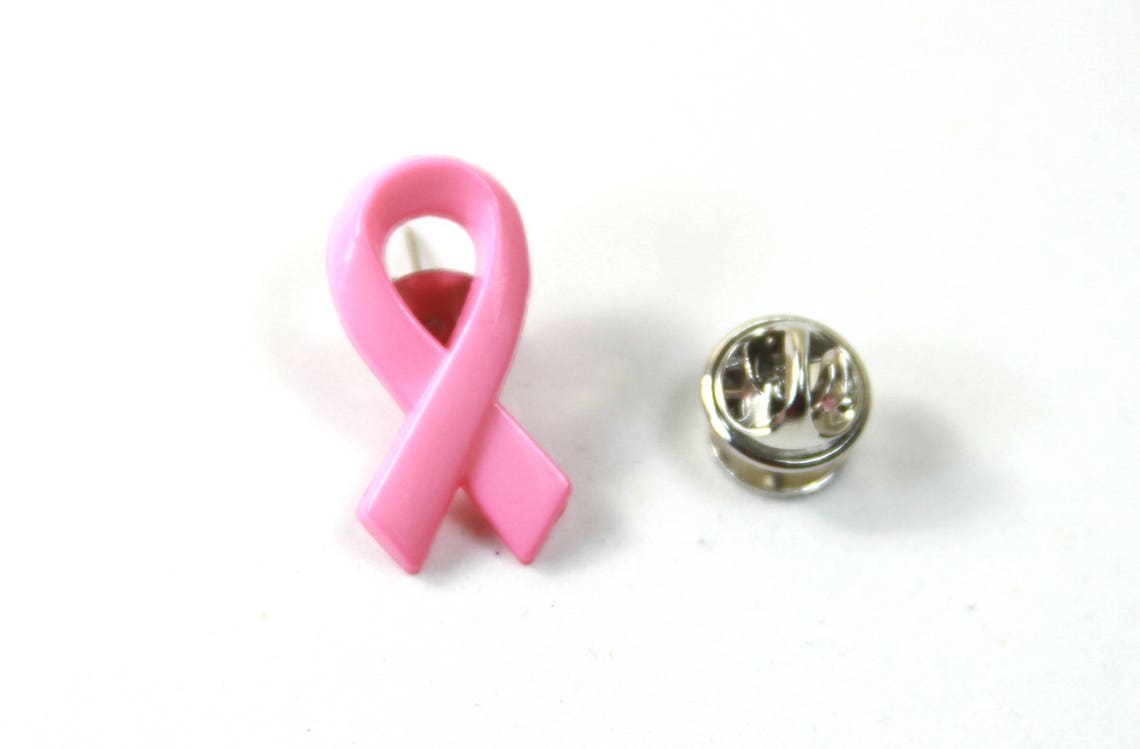 Pink Ribbon Pin Pink Ribbon Brooch Breast Cancer Awareness - Etsy