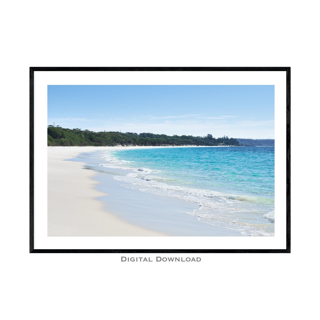 Large Beach Print | White Sand Beach Print | Jervis Bay Print | Hyams ...