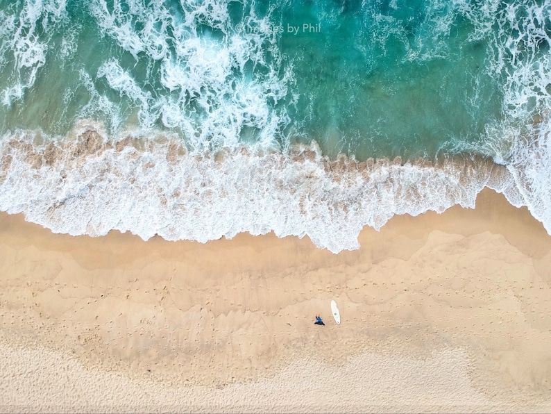 Beach Drone Print | Aerial Drone Photography | Coastal Photo | Large ...