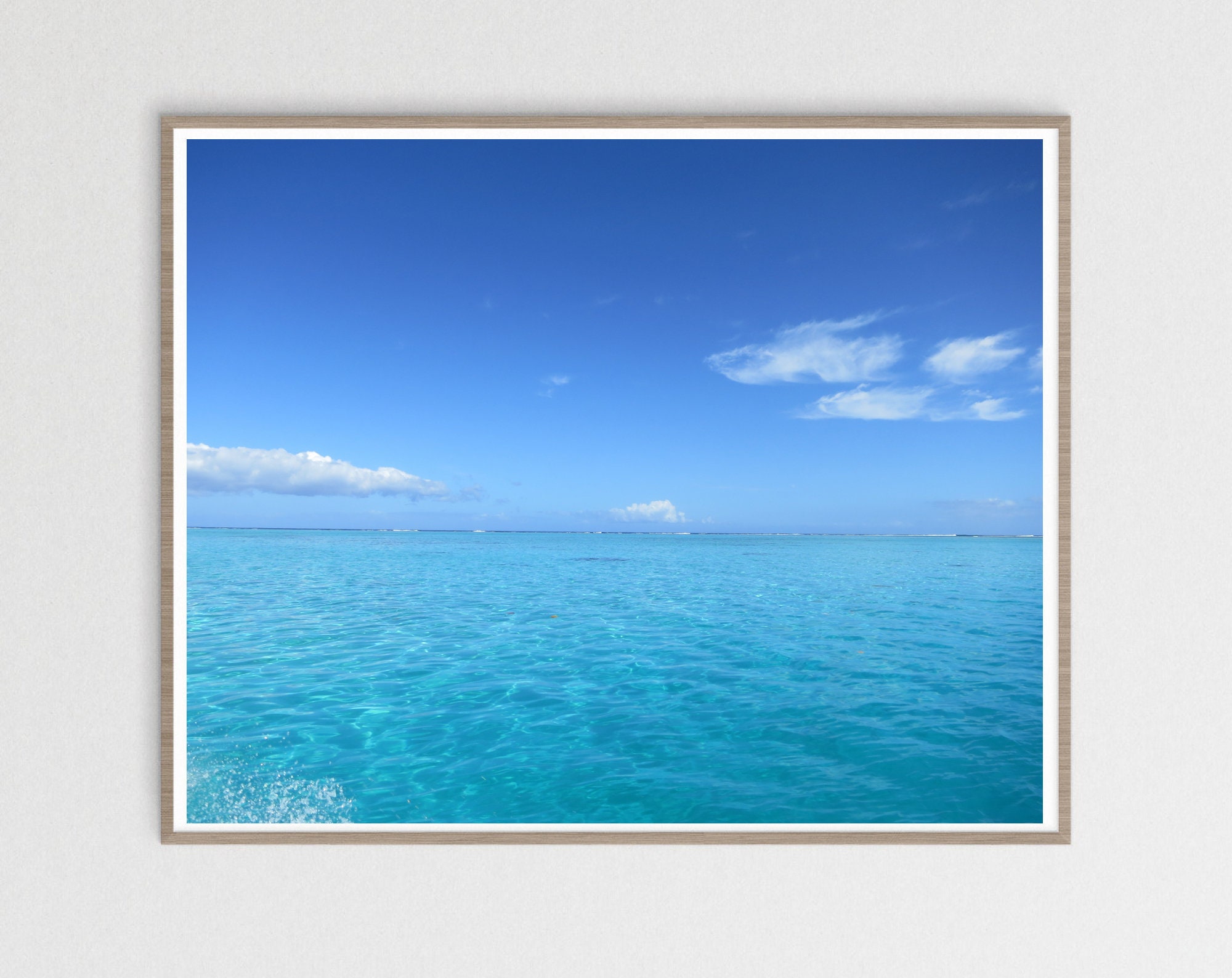 Tropical Blue Water Wall Art Print, Water Printable Wall Art, Nautical ...
