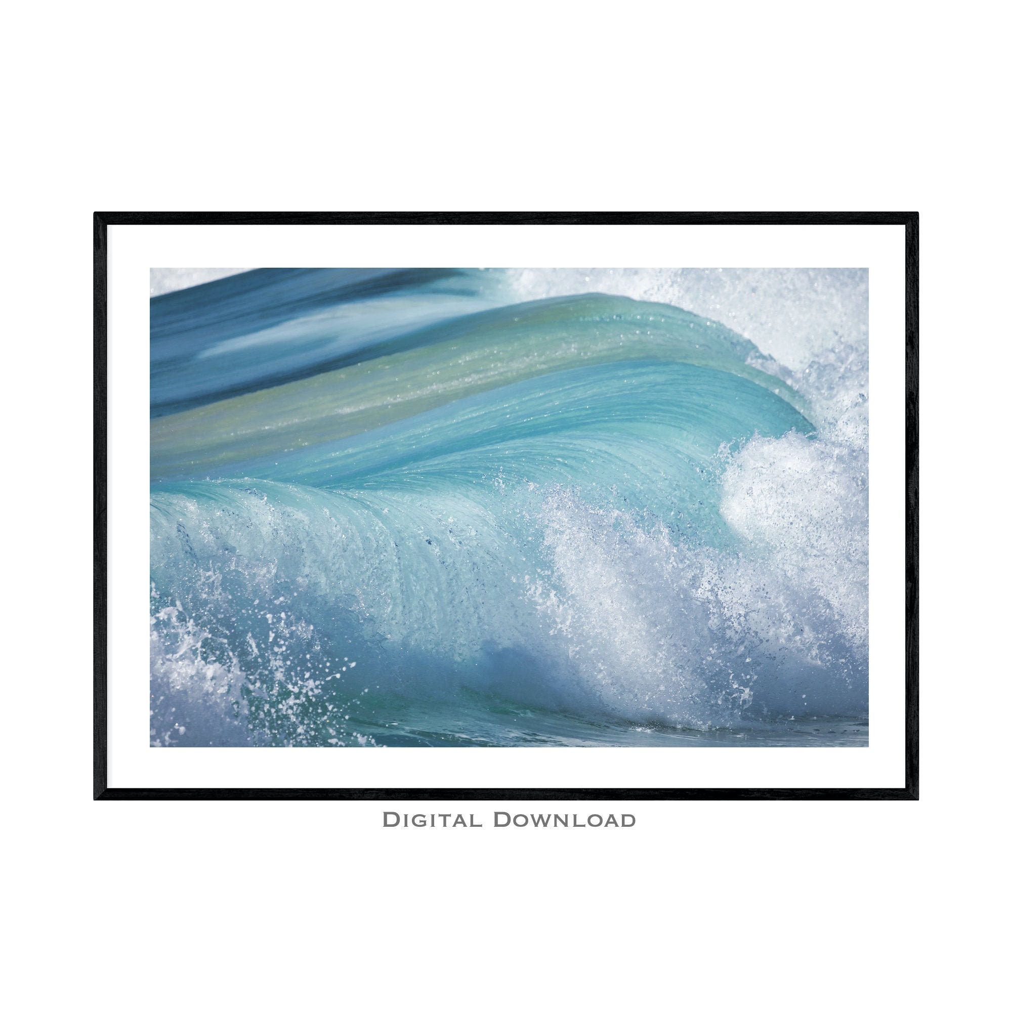 Ocean Waves Art Print Ocean Wall Art Beach Print Download - Etsy