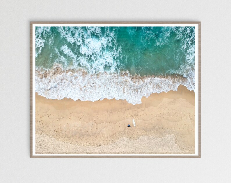 Beach Drone Print | Aerial Drone Photography | Coastal Photo | Large ...