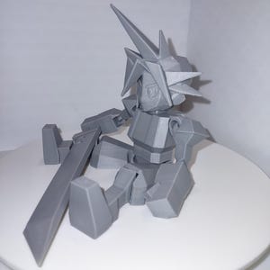 Low Poly Flexi Cloud Strife Final Fantasy VII *bundle and Save* - Etsy