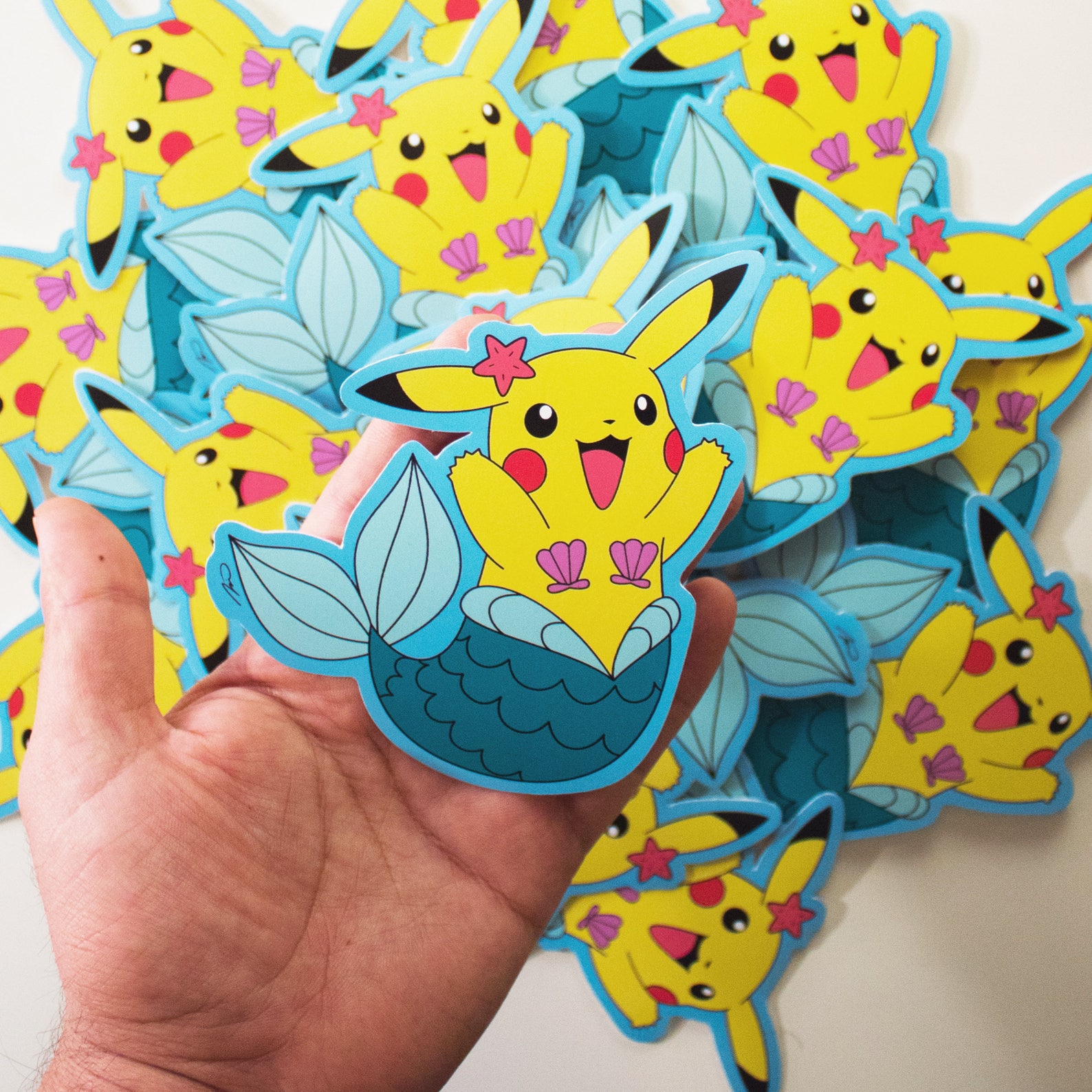 Mermaidchu - Mermaid Pikachu Die-cut Vinyl Sticker - Etsy