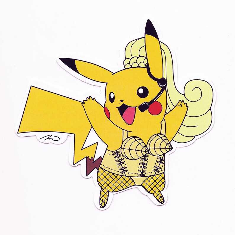 Madonnachu Madonna Drag Pikachu Die-cut Vinyl Sticker | Etsy