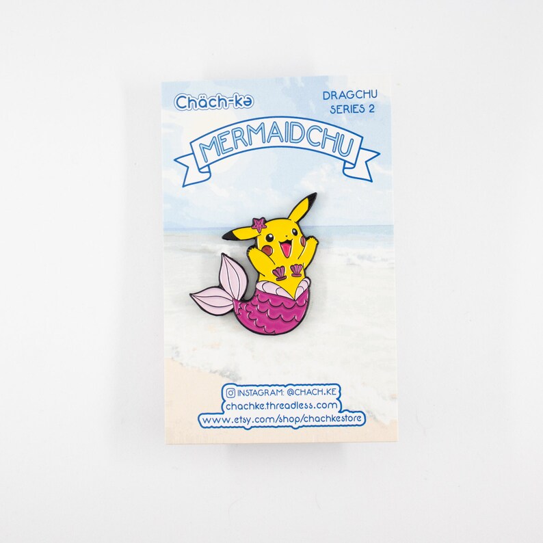 Mermaidchu Soft Enamel Pin - 2 Pack - Dragchu Series 2 - Etsy