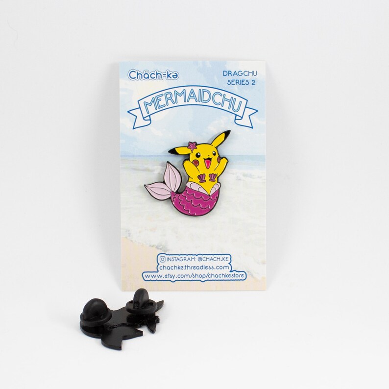 Mermaidchu Soft Enamel Pin - 2 Pack - Dragchu Series 2 - Etsy