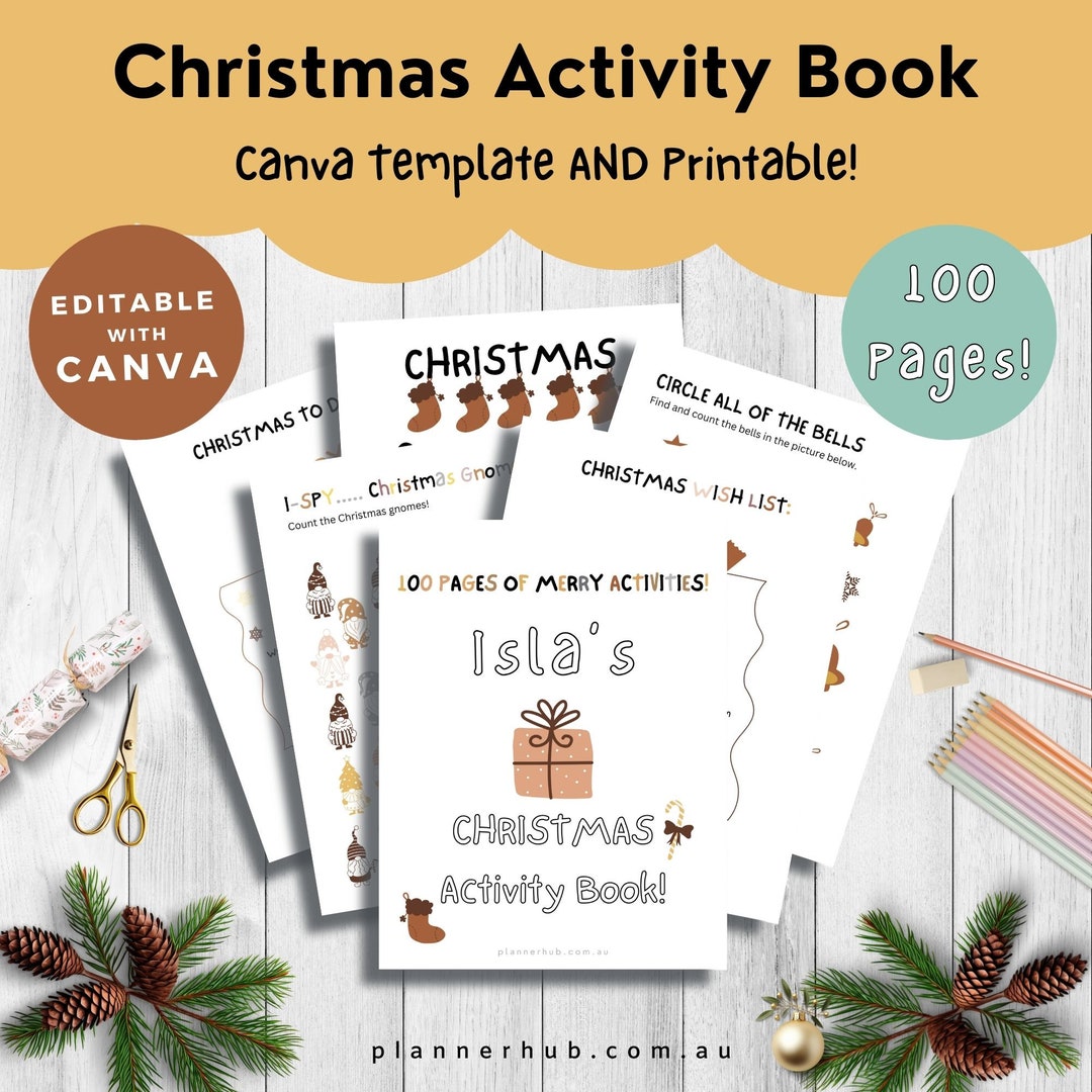 EDITABLE Christmas Activity Book | Template | Printable | Instant ...