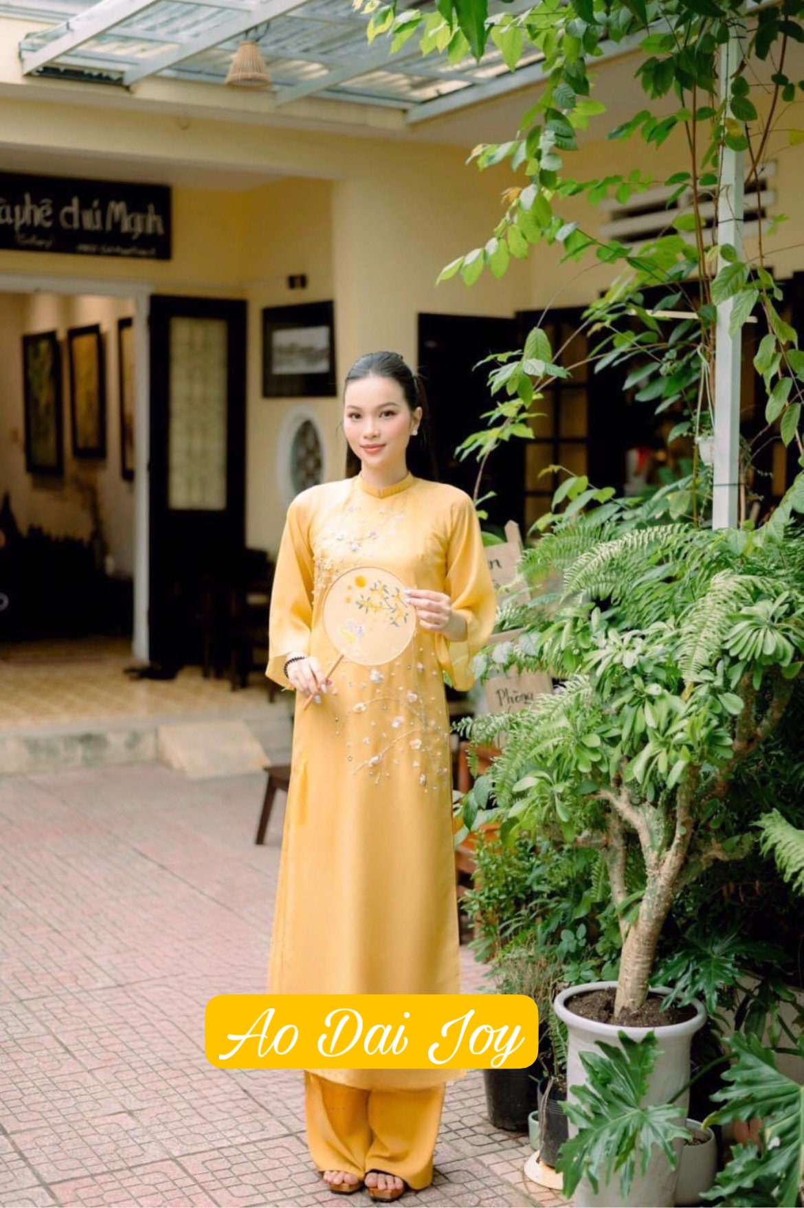 Modernized Ao Dai - Lua to - Double Layers - Handmade Little Flowers ...