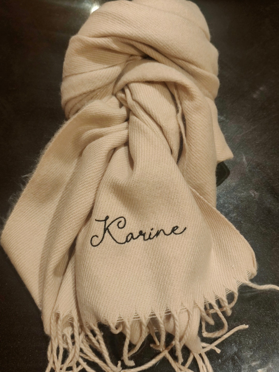 Personalised Scarf Women / Winter Embroidered Scarf / Any Name or ...