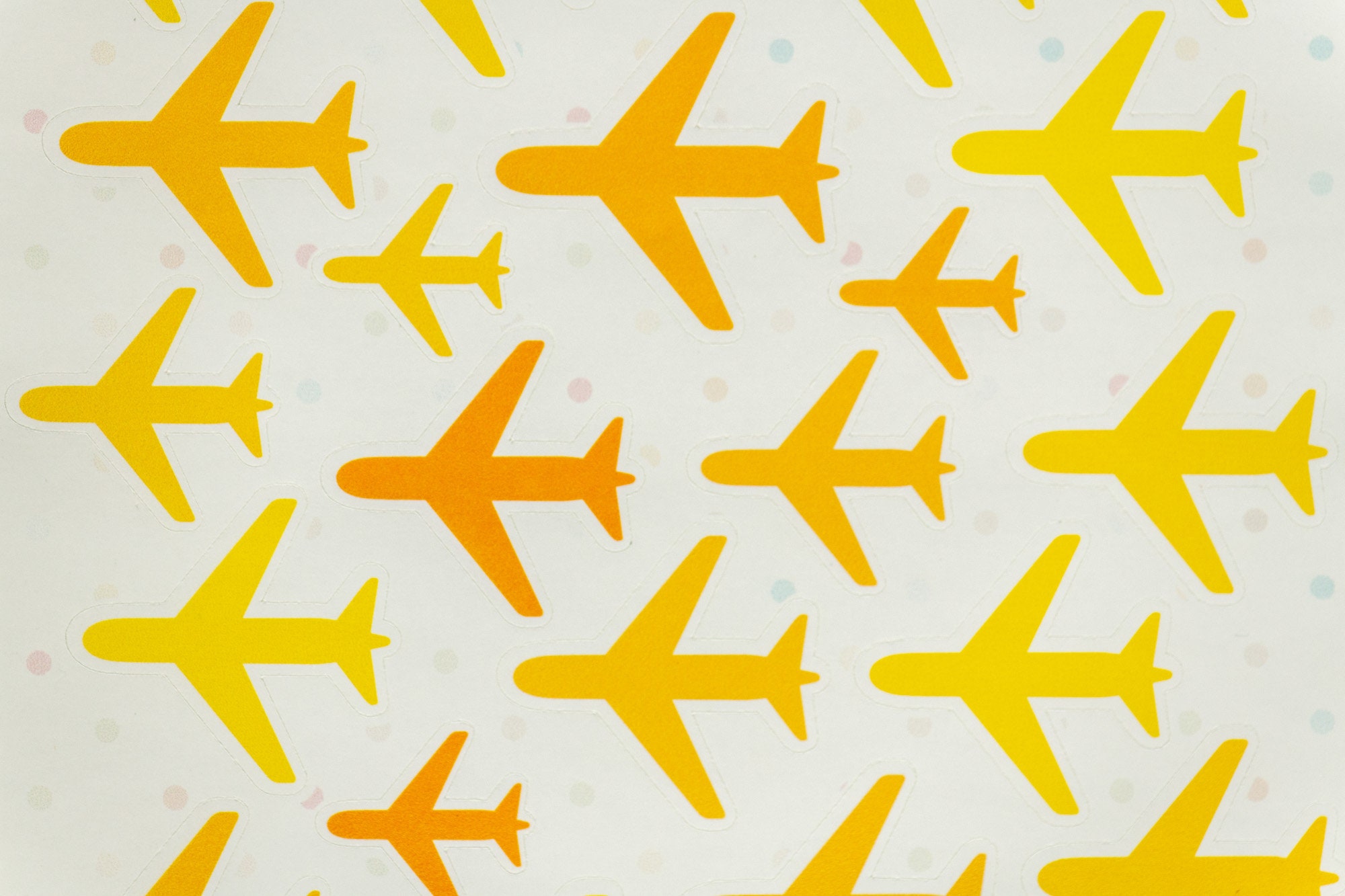 Sticker Sheet Flugzeug Gelb, Airplane, Bullet Journal Stickers, Planner ...