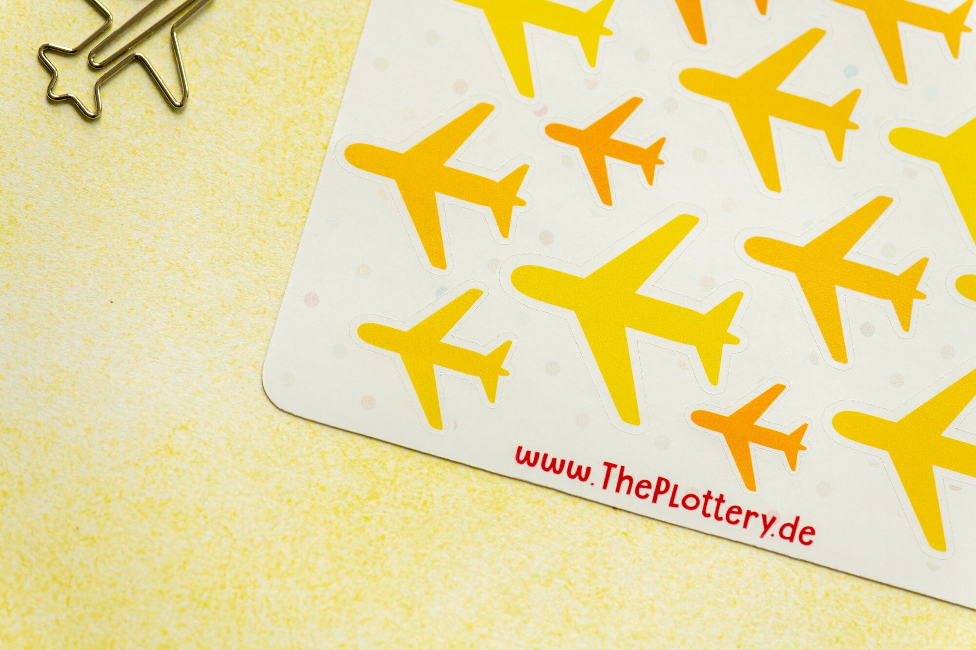 Sticker Sheet Flugzeug Gelb, Airplane, Bullet Journal Stickers, Planner ...