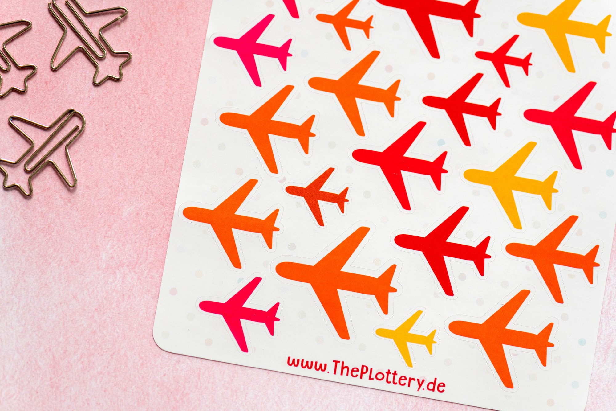 Sticker Sheet Flugzeug Rot, Airplane, Bullet Journal Stickers, Planner ...