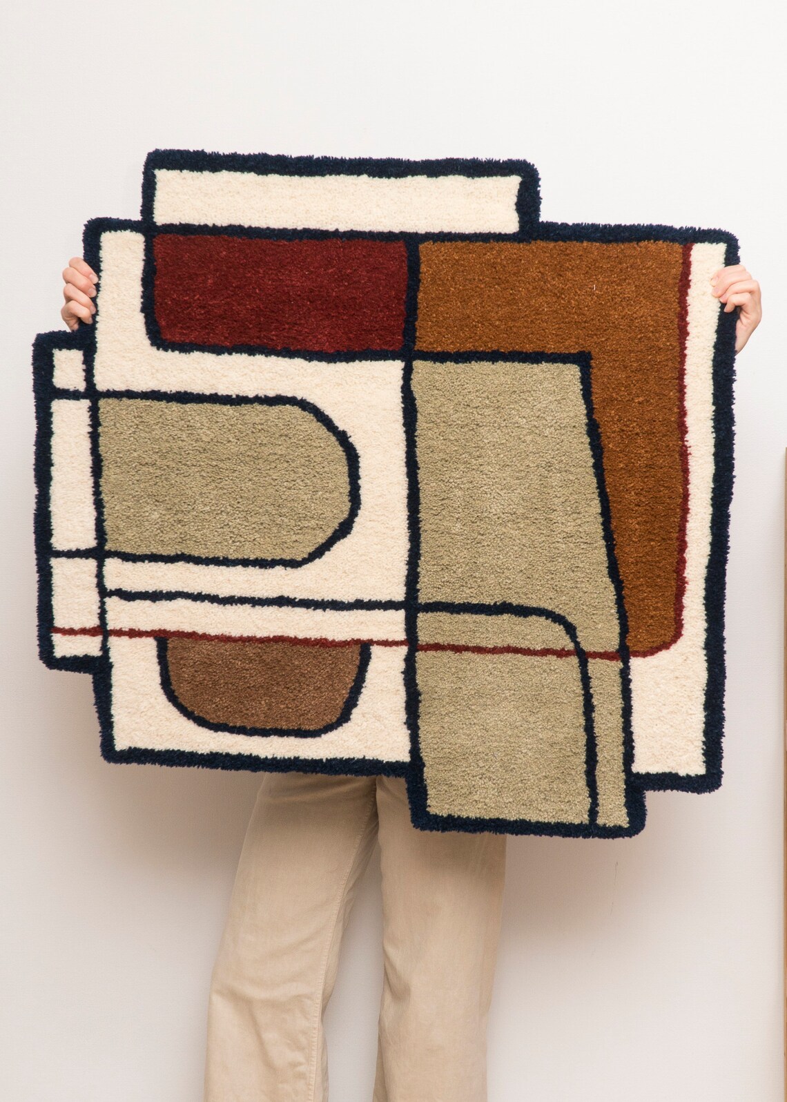 100% Sheep's Wool Tufted Rug Tufted Wall Hanging - Etsy