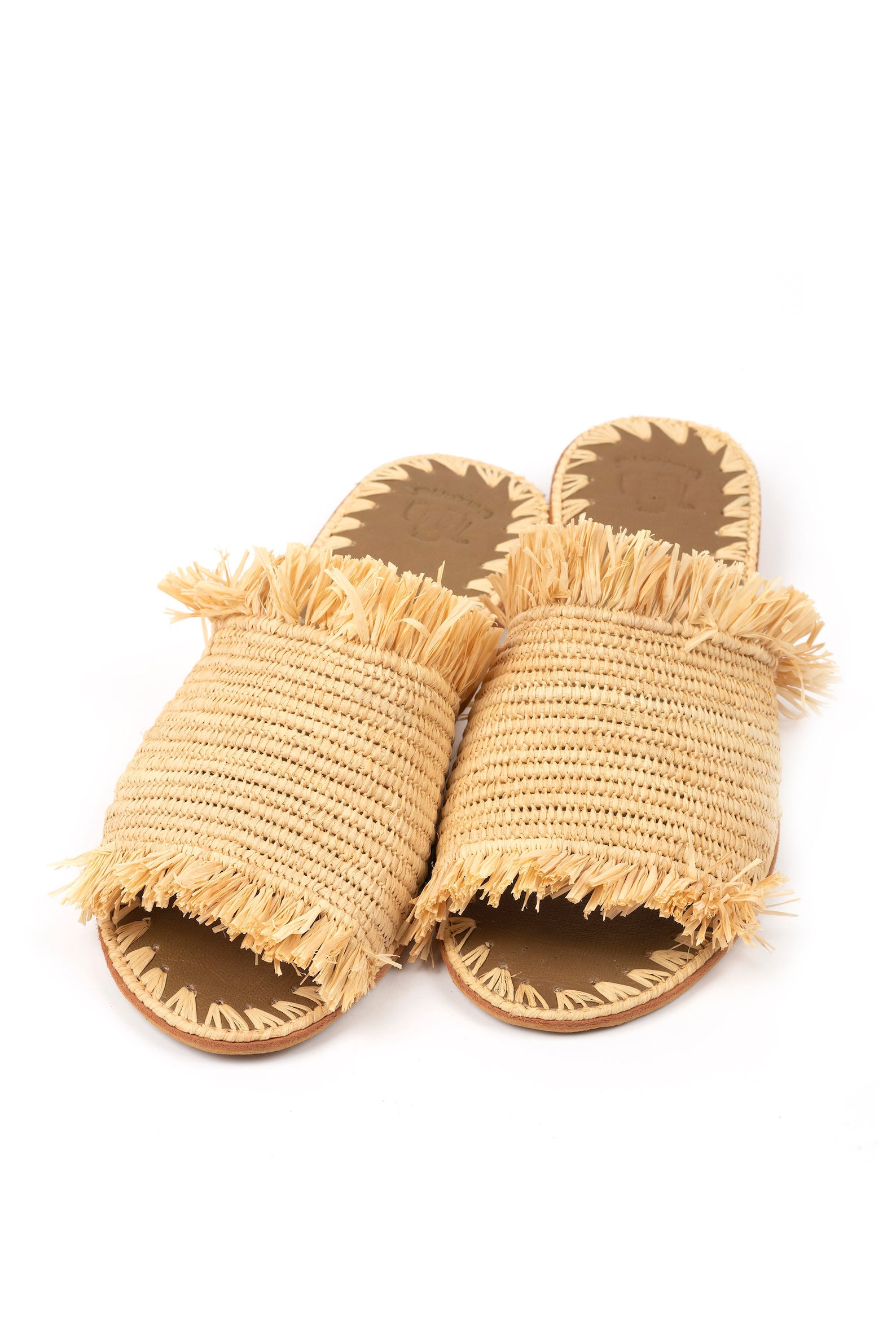Fringed Raffia Shoes / Raffia Slippers / Raffia Sandals / - Etsy UK
