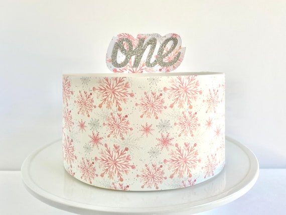Snowflake 1st Birthday Cake