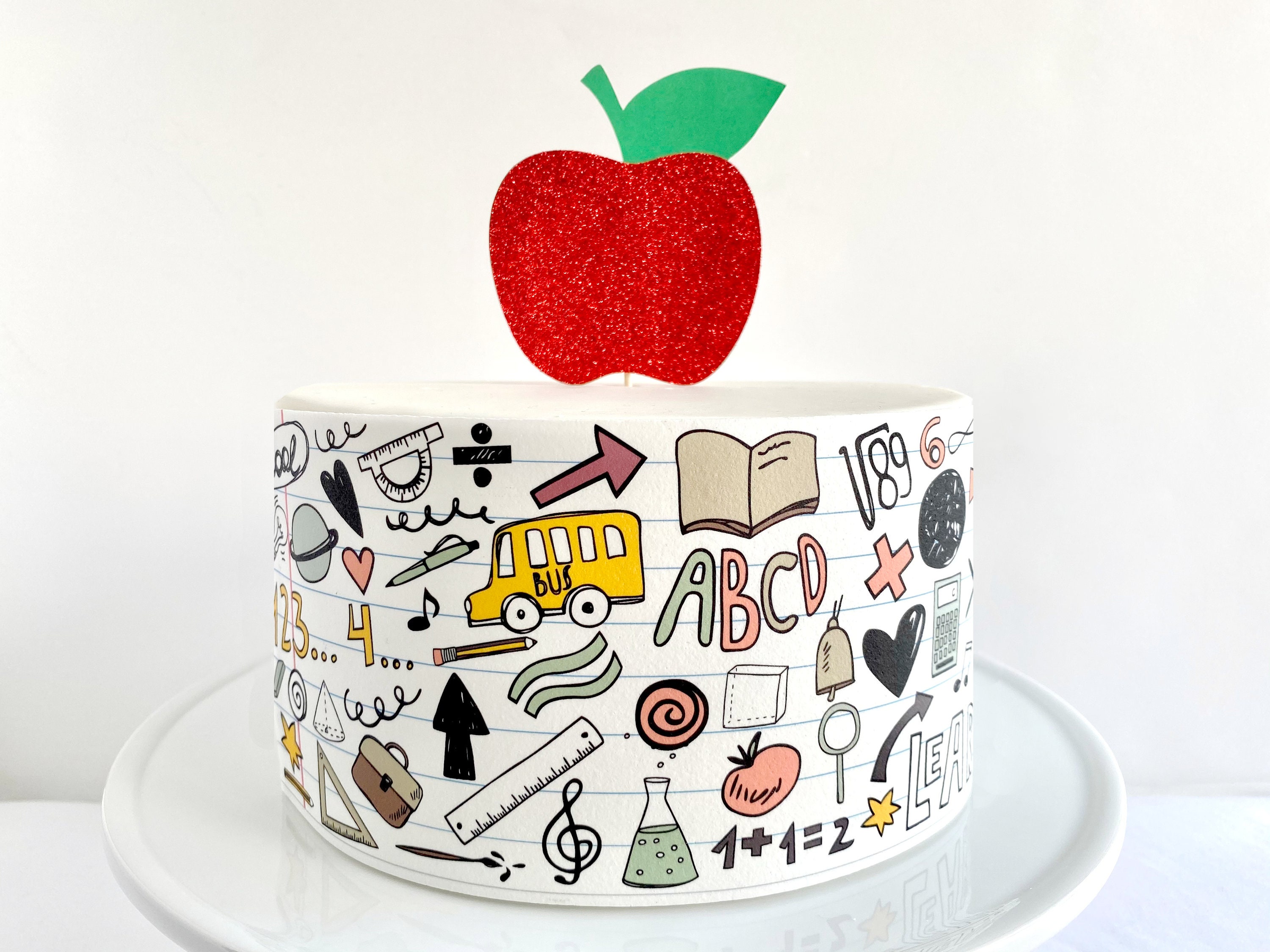 Teacher Appreciation or Back to School Cake Decorations // - Etsy