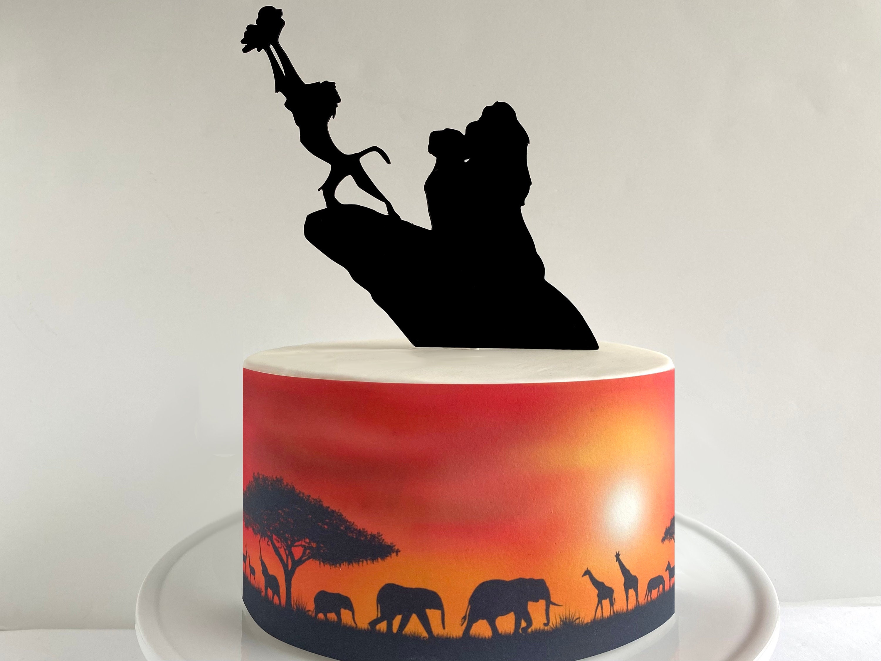 Safari Animals of African Savannah Edible Cake Wrap or Lion - Etsy