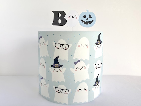 Blue Halloween Ghosts Edible Cake Wrap for Tall Cake or - Etsy