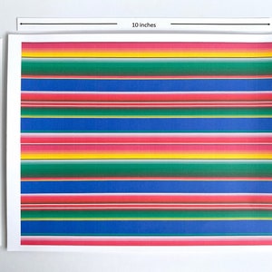 Mexican Serape Stripe Edible Cake Wrap for Tall Cake, or Pinata Cake ...