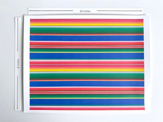 Mexican Serape Stripe Edible Cake Wrap for Tall Cake or - Etsy