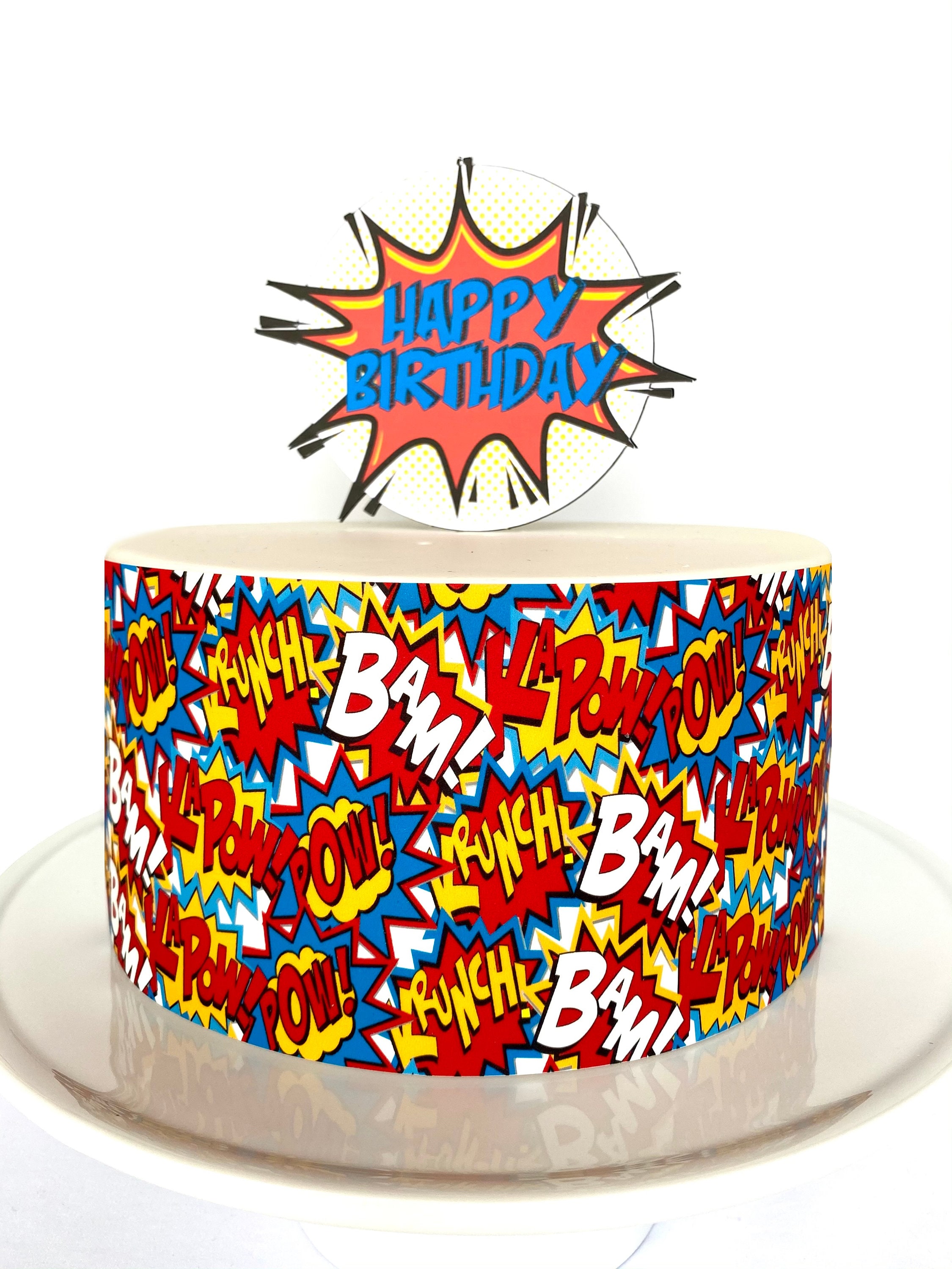 Comic Book Superheroes Edible Cake Wrap or Superhero Birthday - Etsy Canada