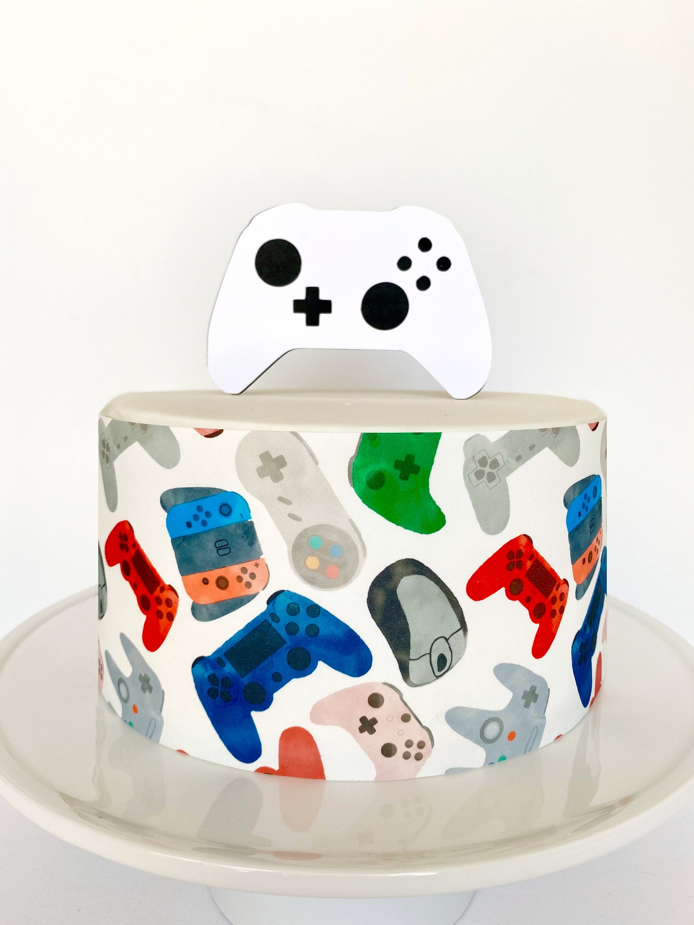 Video Game Edible Cake Wrap or Gamer Cake Topper - Etsy