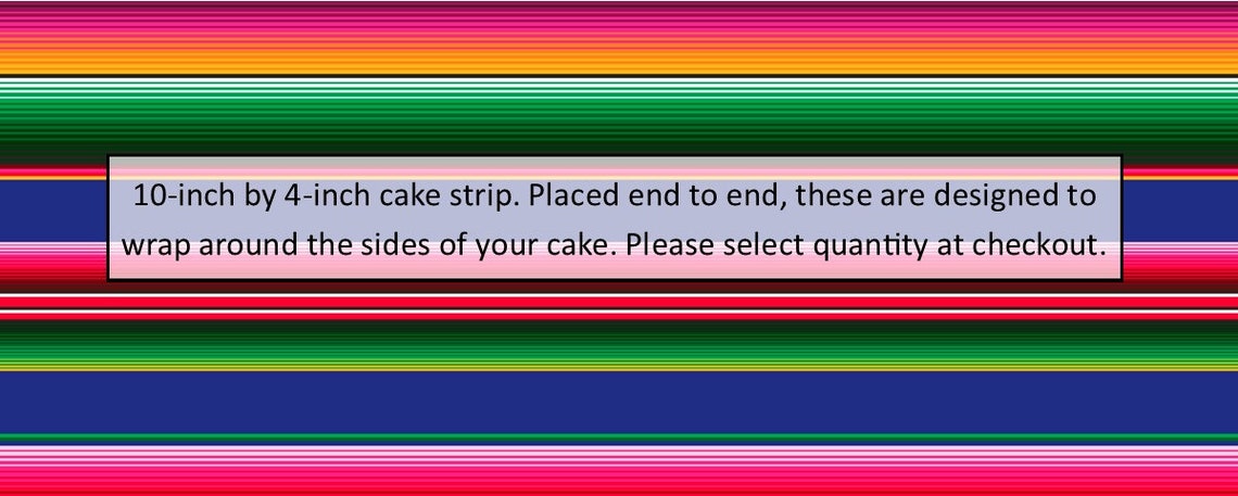 Mexican Serape Stripe Edible Cake Wrap or Donkey Piñata Cake - Etsy