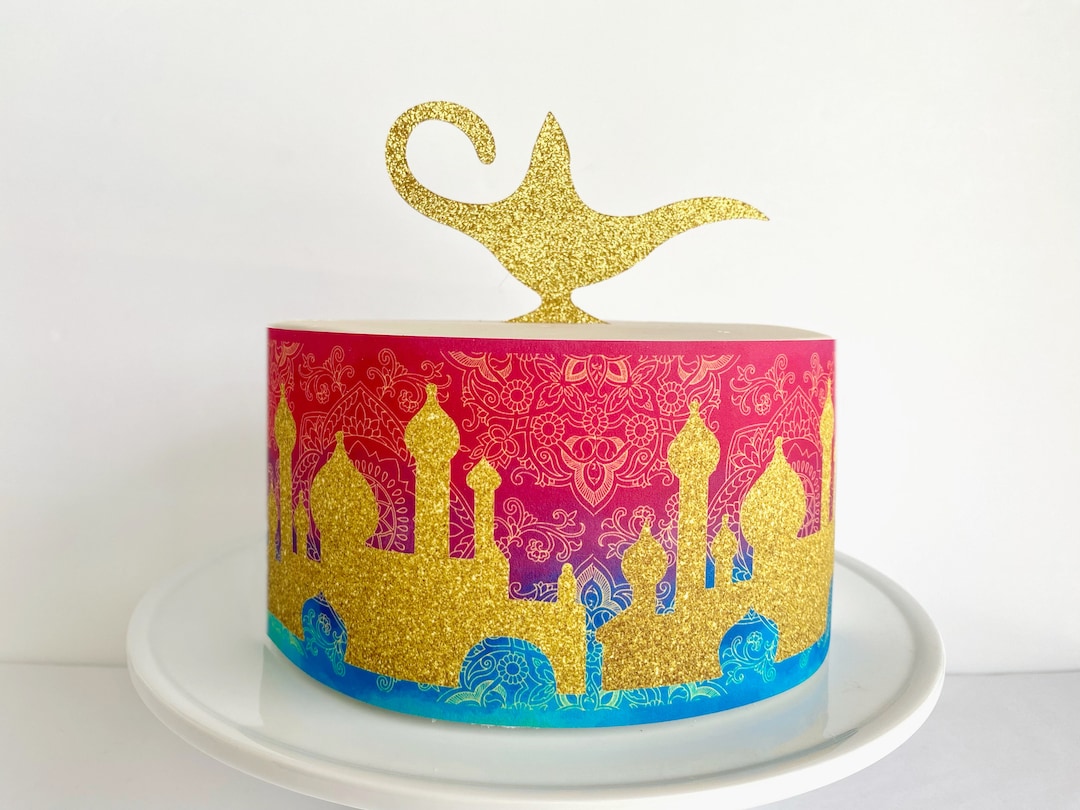 Aladdin Arabian Nights Edible Cake Wrap or Magic Lamp Cake Topper - Etsy