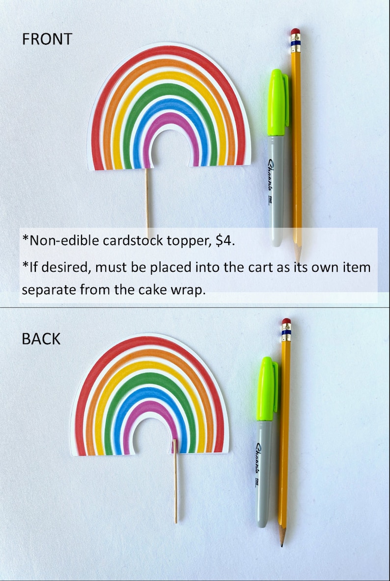 Crayons Edible Cake Wrap or Rainbow Cake Topper - Etsy
