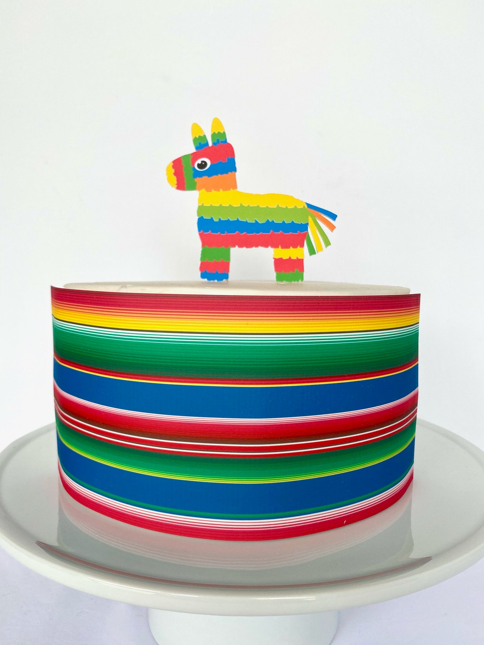 Mexican Serape Stripe Edible Cake Wrap or Donkey Piñata Cake | Etsy