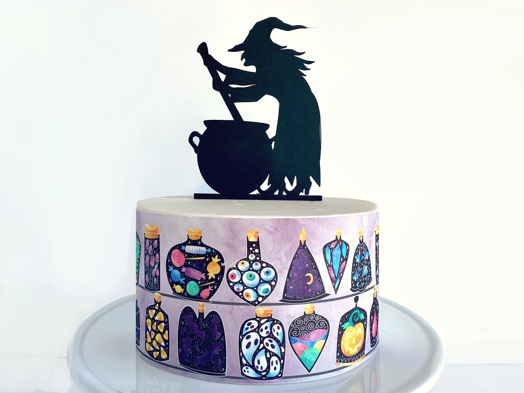 Spooky Potions Edible Cake Wrap or Witches Brew Cake Topper - Etsy