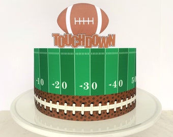 Football Cake Topper - Etsy