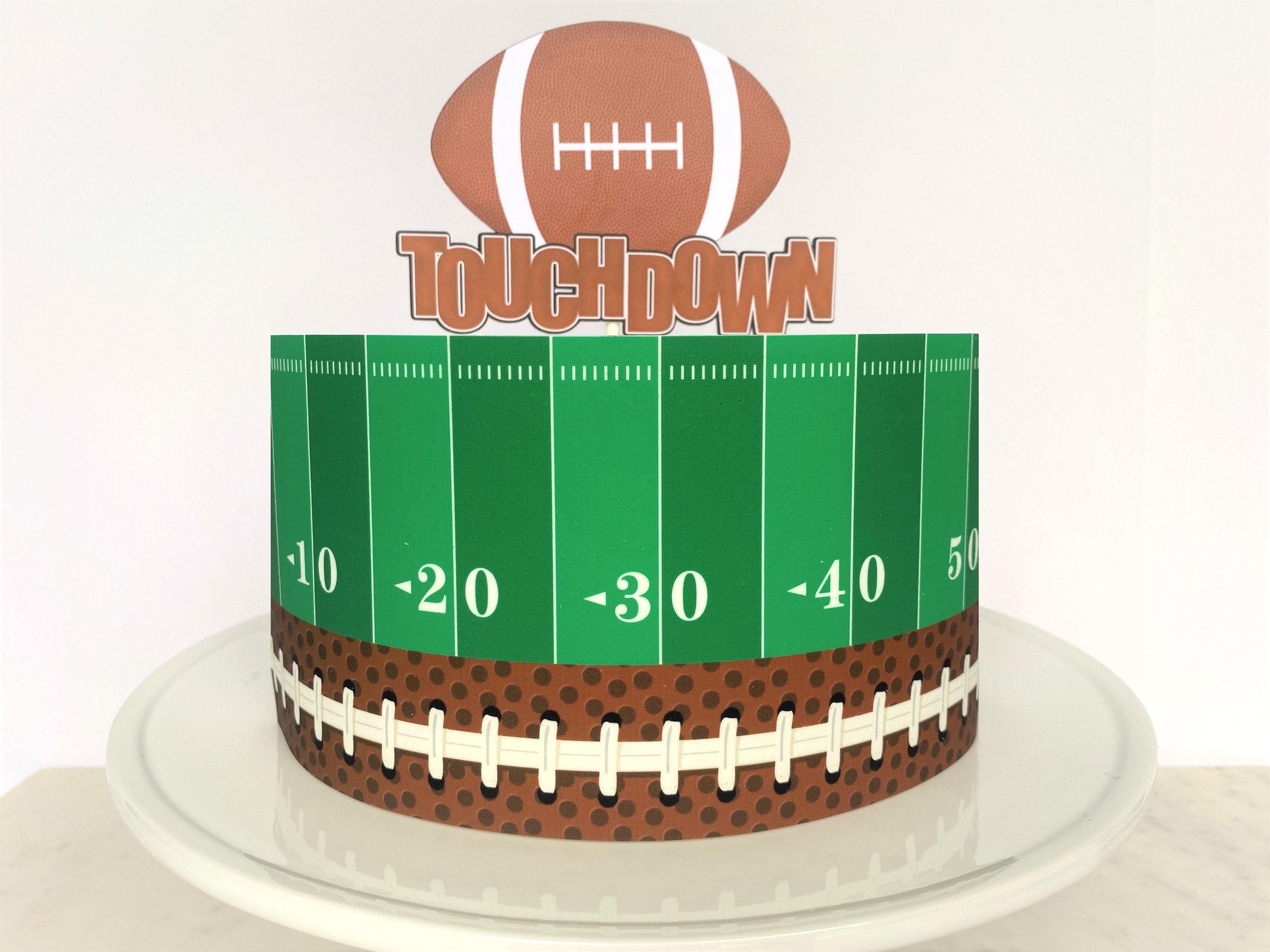 Football Field Edible Cake Wrap or Touchdown Cake Topper - Etsy